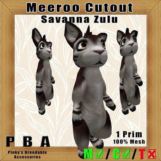 Second Life Marketplace - Meeroo Cutout Savanna Zulu